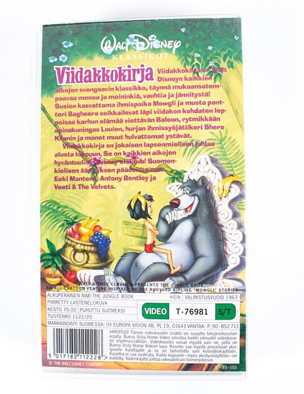 DISNEY Klassikot - Viidakkokirja VHS - Turun Ekotori